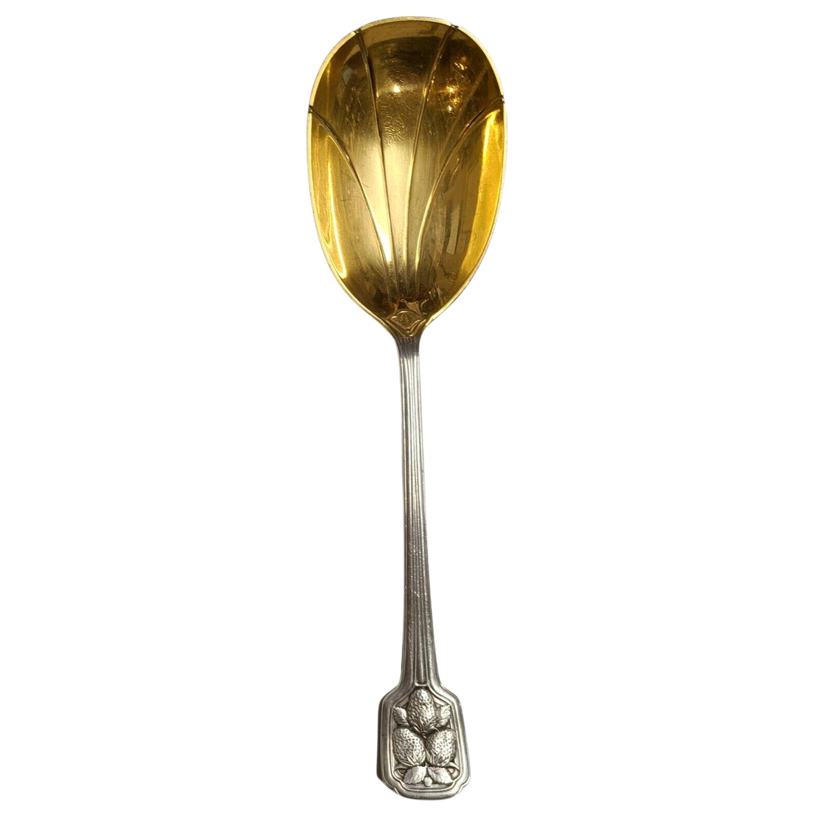 Tiffany Sterling 9 1/4" Berry Serving Spoon "Strawberry" Pattern 1920 ...