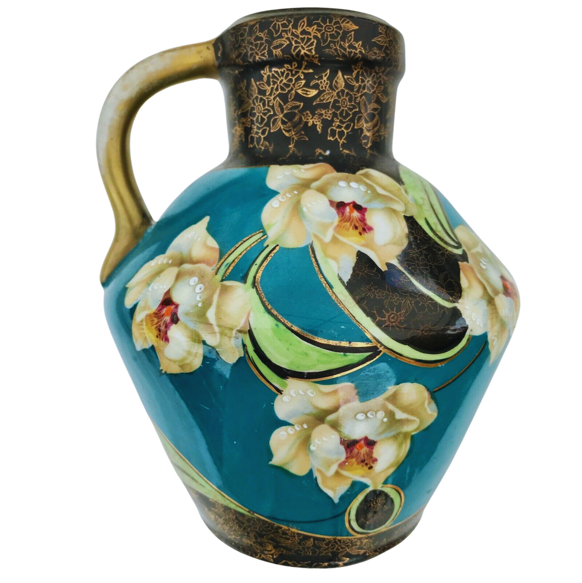 C.1890s Art Nouveau Phoenix Pottery Handled Vase Made in England, Beau ...