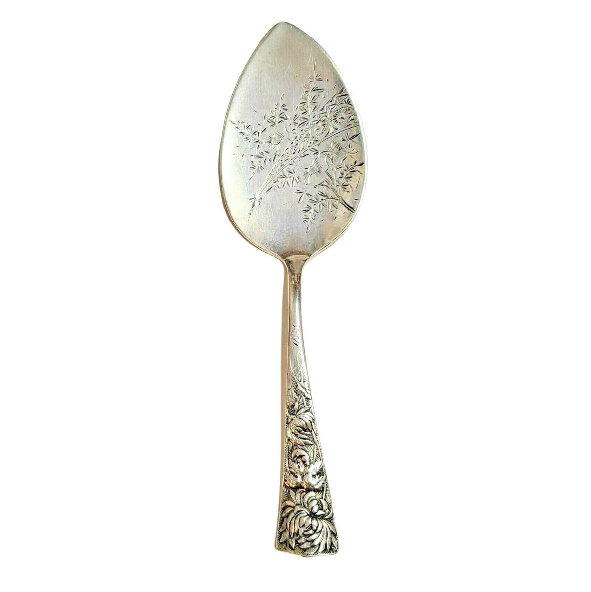 Shiebler Sterling c.1885 Chrysanthemum Pat. Bright Cut Pastry Server ...