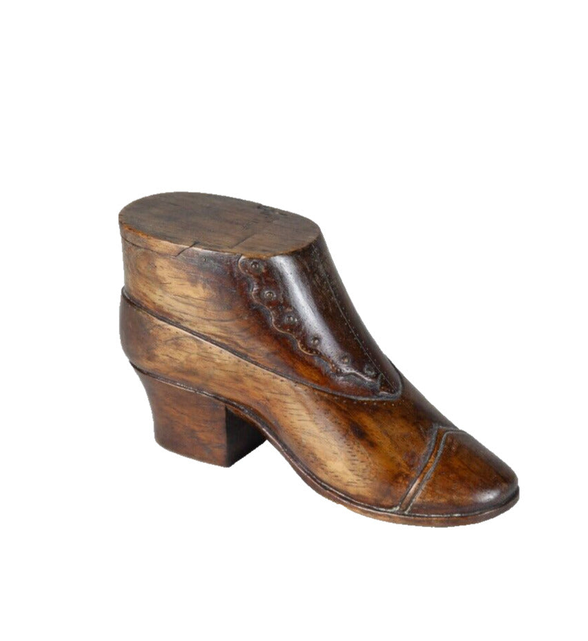 Large 19th Century Shoe Form Treen Snuff Box, w/ Hinging Lid – Mission ...