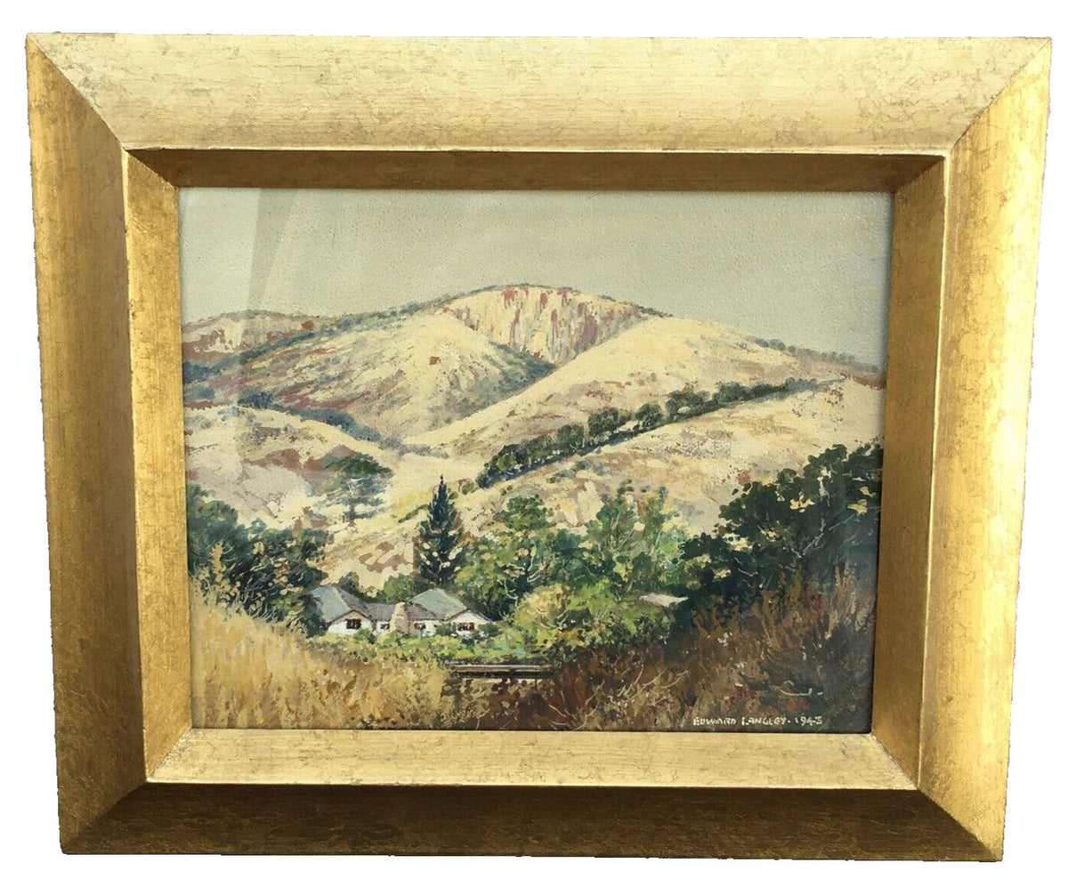 Edward Langley Landscape Painting of LA County Hills – Mission Gallery ...