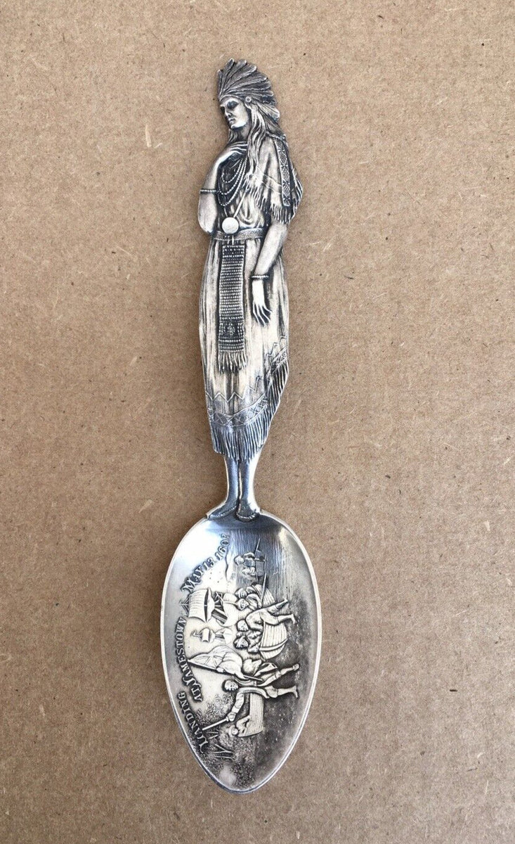 Sterling Pocahontas, Historical Landing at Jamestown May 13 1607 Souve ...