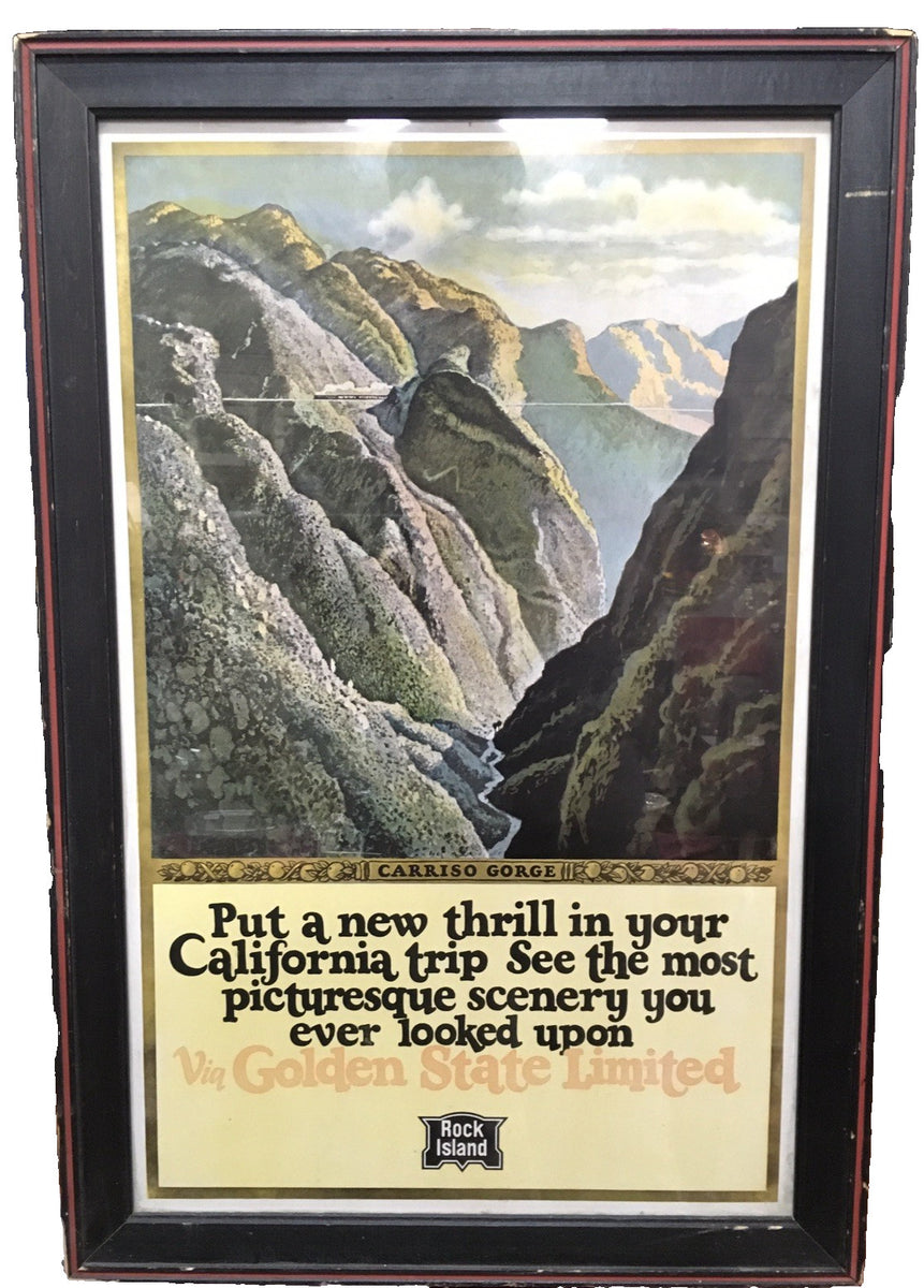 Rare Rock Island Golden State Limited Carriso Gorge CA. Railroad Poste ...