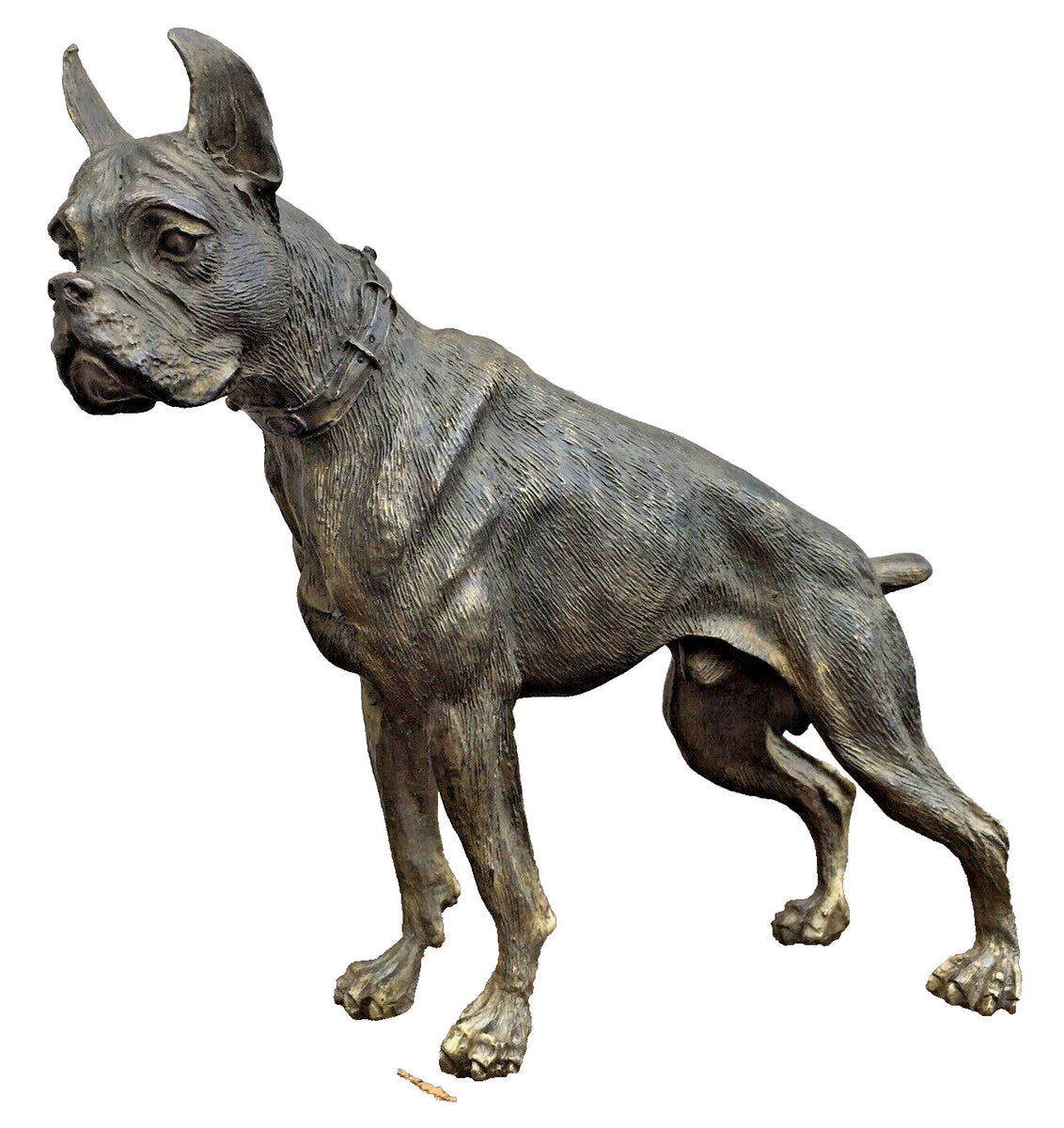 lt. 19th C French Bronze Boxer Dog Sculpture Attributed to Pierre Jule ...