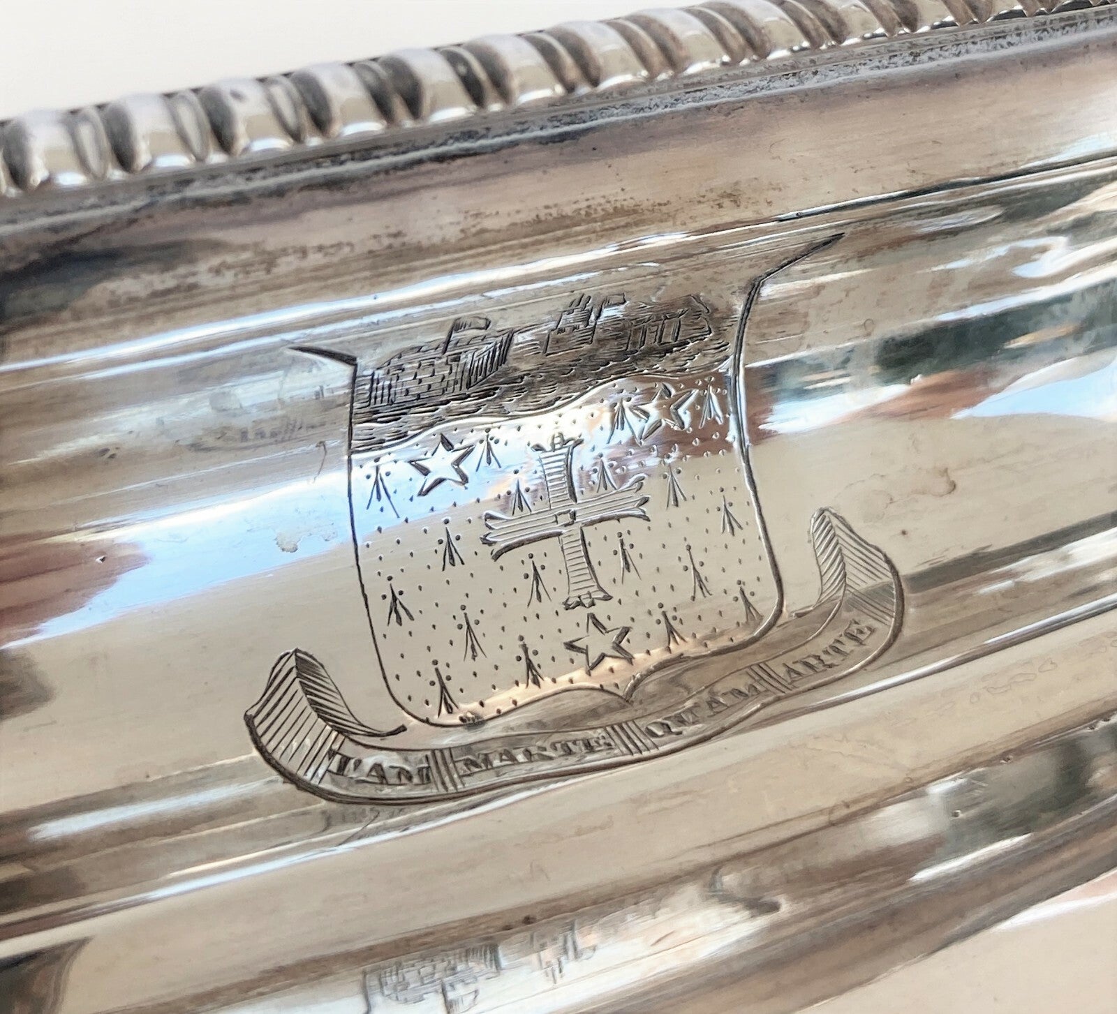 1819 Geo III Sterling Tureen by J. Angell I for Admiral Sir David Miln ...