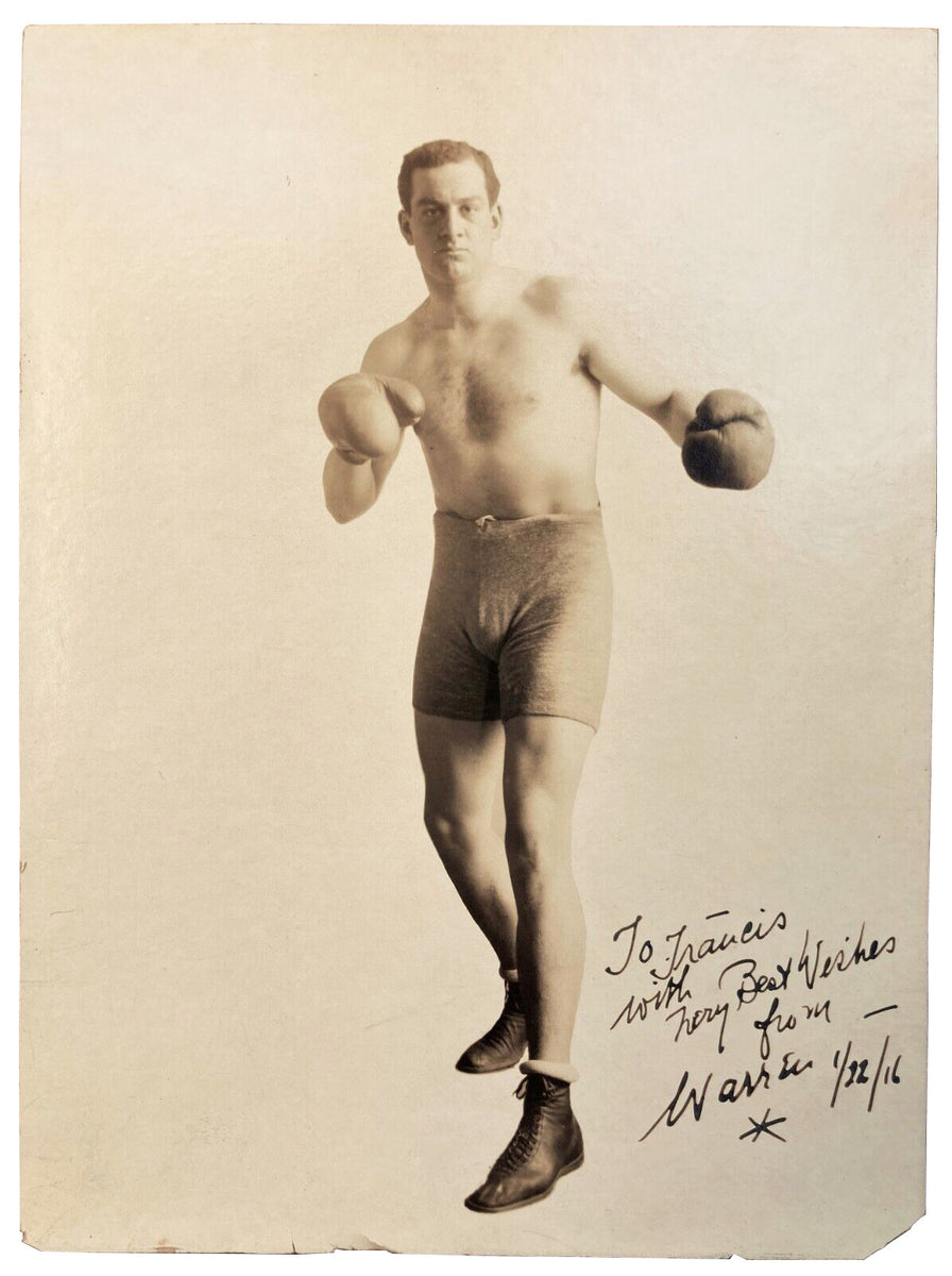 1916 Boxing William Warren Barbour Signed Photograph, 8" x 6" Politici ...