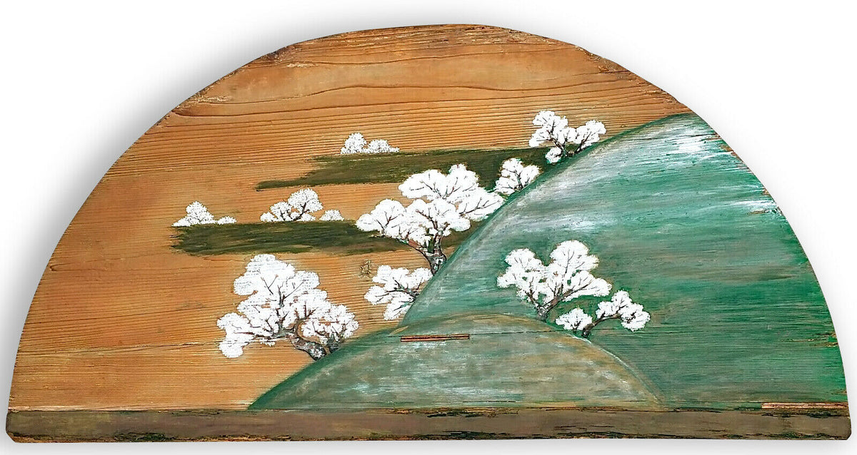 Large Edo Period Painted Japanese Shop Sign Kanban on Wood 18th c. - m ...