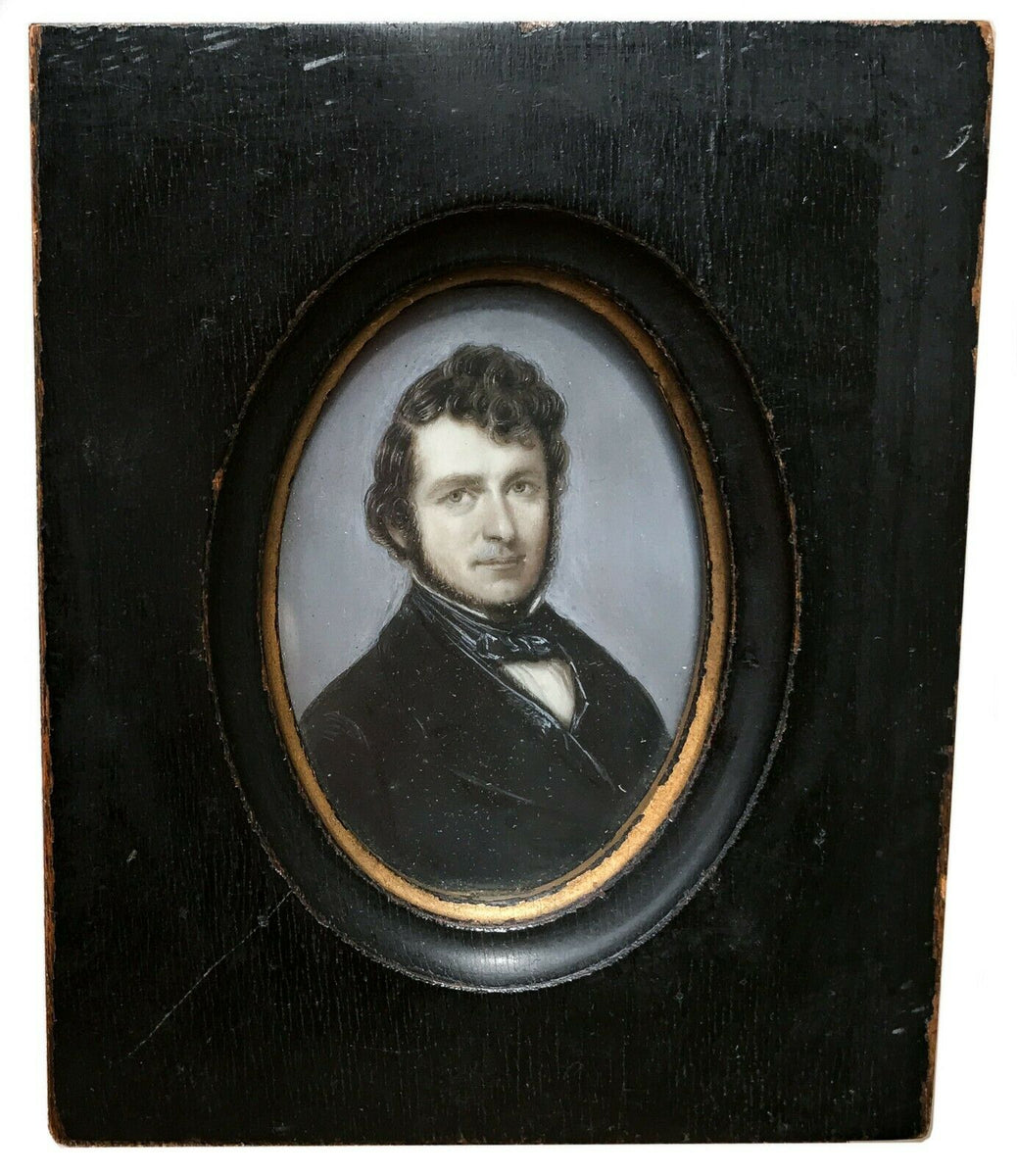 Antique Miniature Portrait of a Young Handsome Gentleman, English Earl ...