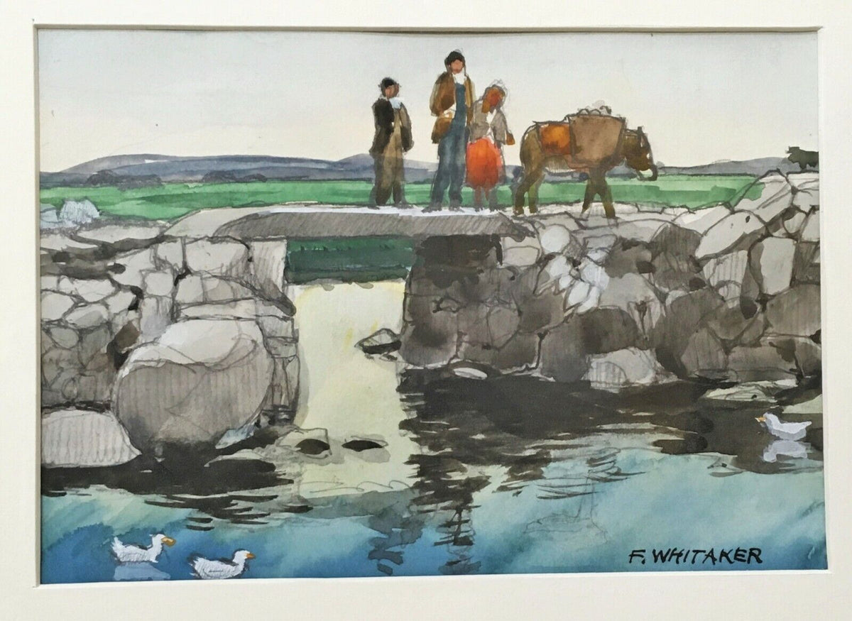 Frederic Whitaker Original Watercolor "Scenes of Mexico" Pictured In B ...