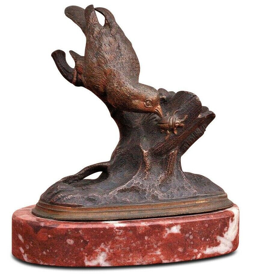 1880's Bronze Bird & Beetle, Match Safe Antique – Mission Gallery Antiques